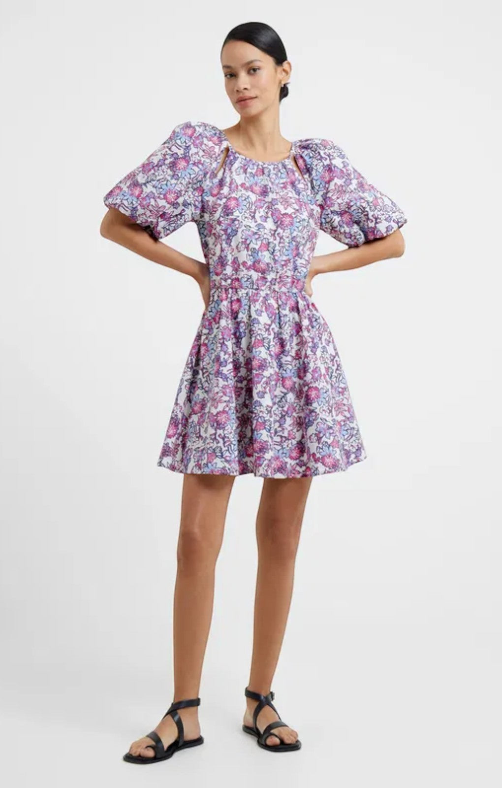 Rent French Connection Fotini Poplin Puff Sleeve Mini Dress | Hirestreet