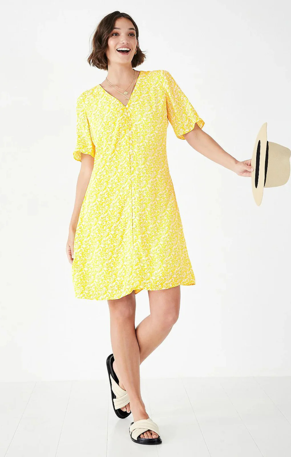 Rent Hush Valeria Mini Dress In Leafy Floral | Hirestreet