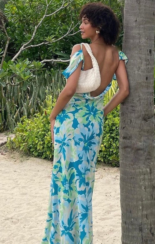 Rent Seven Wonders Green Floral Longina Maxi Dress | Hirestreet