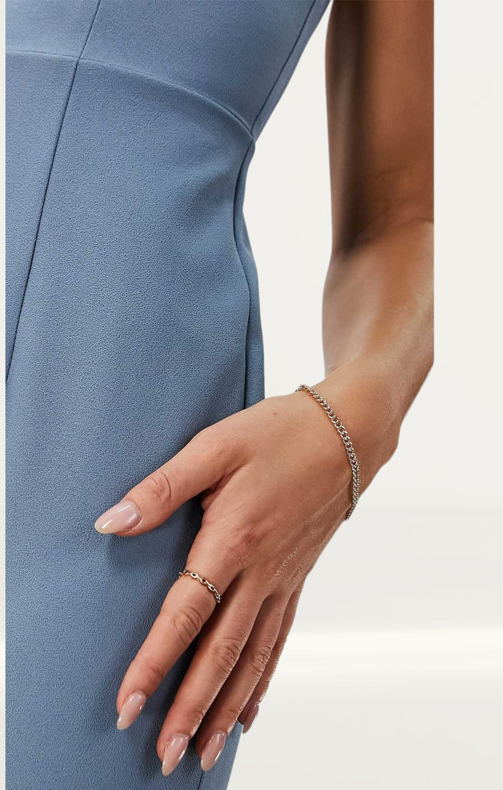 Rent Asos Edition Crepe Strappy Fishtail Maxi Dress In Dusky Blue ...