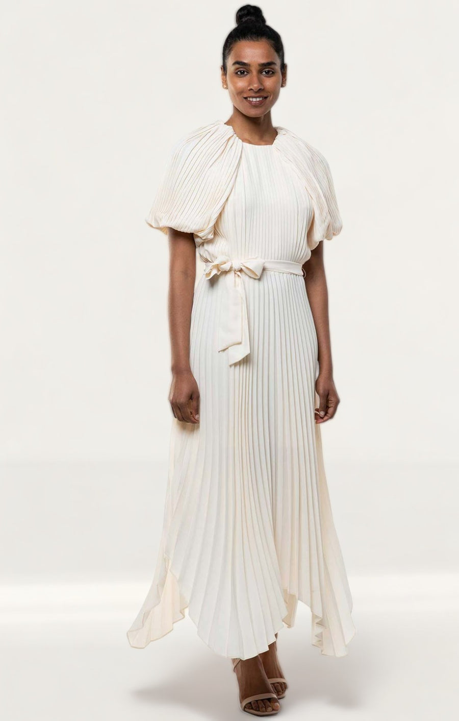 Rent C/Meo Collective Cream Construct Midi Dress | Hirestreet