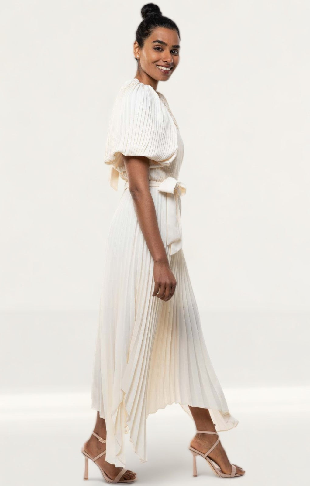 Rent C/Meo Collective Cream Construct Midi Dress | Hirestreet