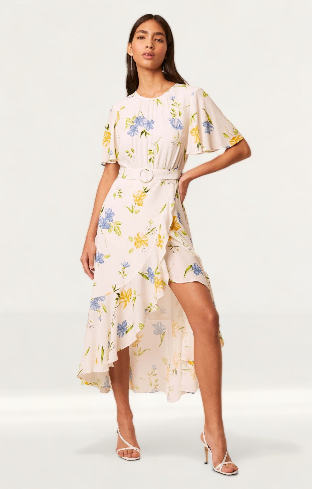 Rent French Connection Summer White Emina Drape Dress | Hirestreet