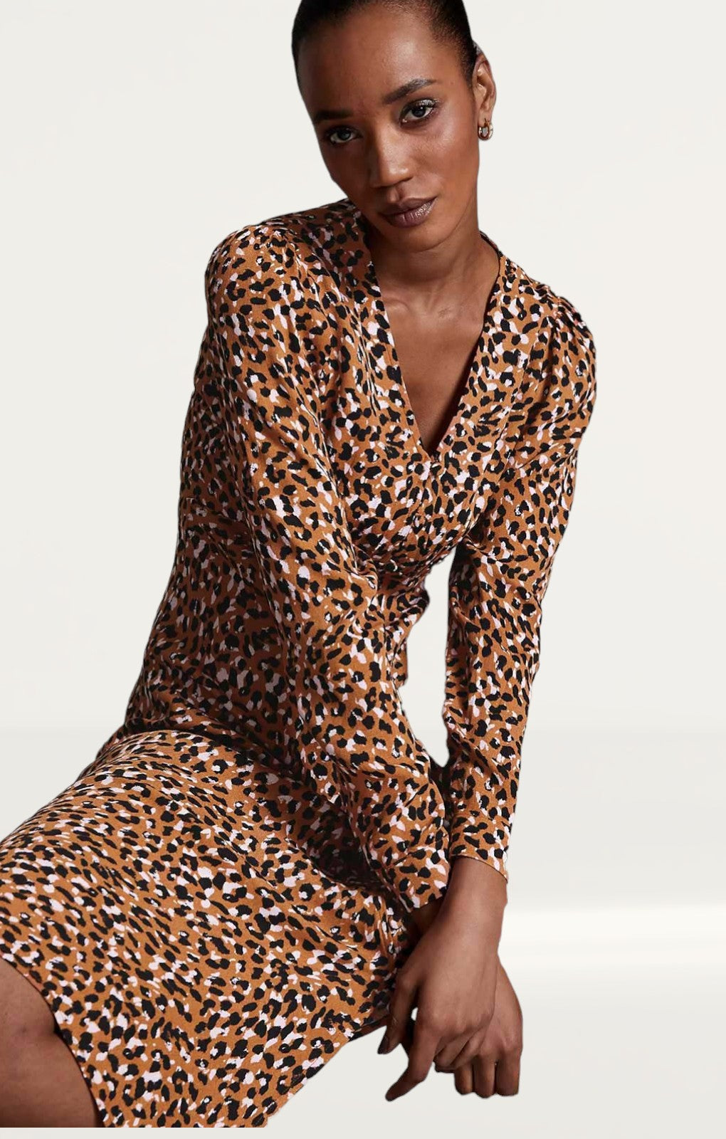 Rent M&S X Ghost Button Through Midi Dress | Hirestreet