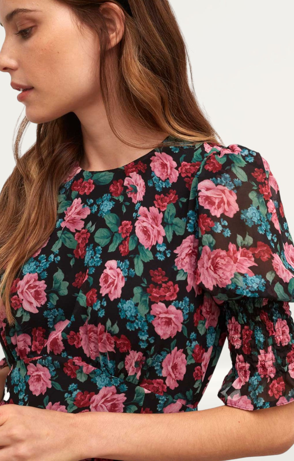 Rent Nobody's Child Pink Floral Luna Midi Dress | Hirestreet