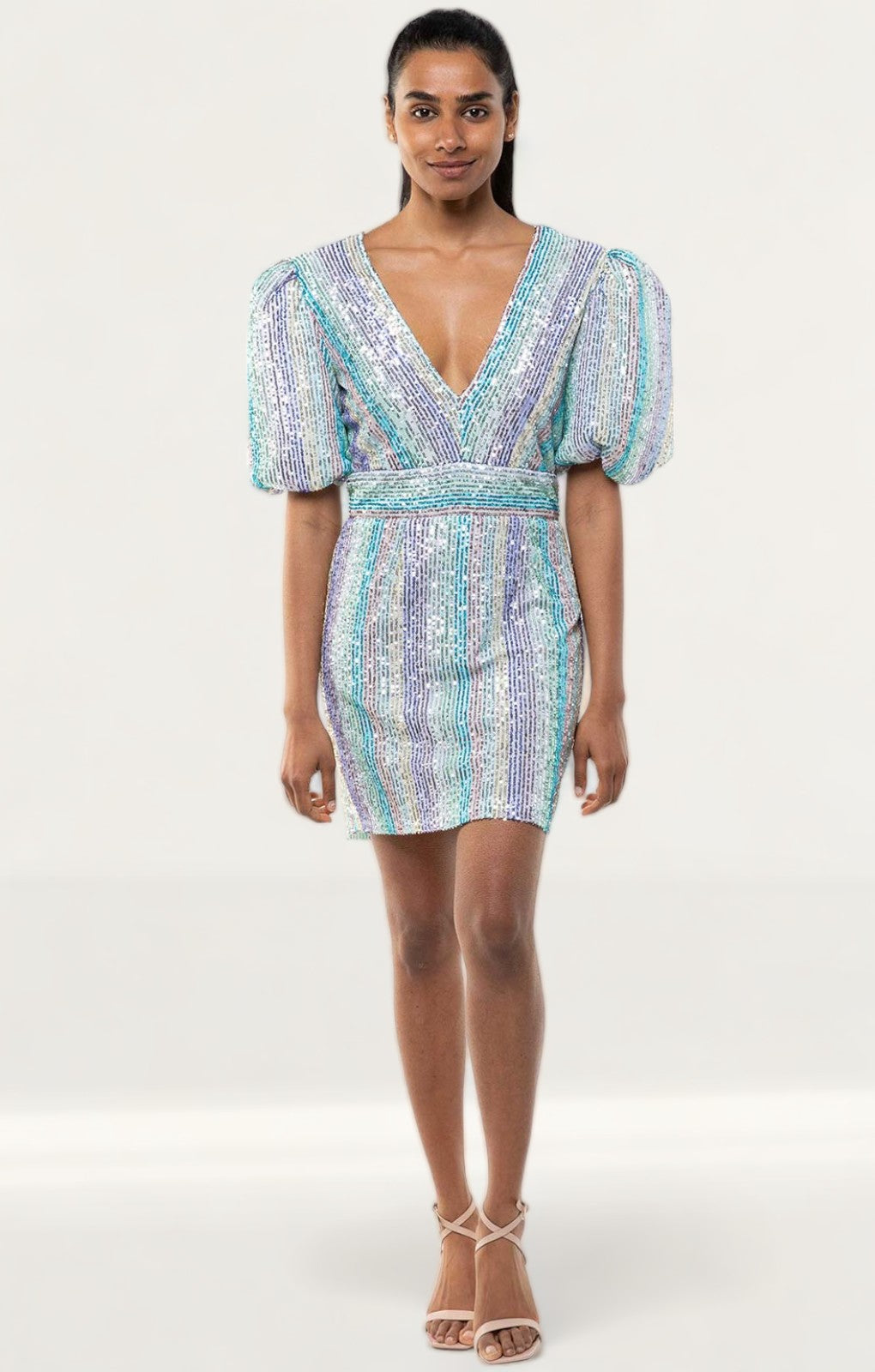 Rent Saylor Indira Pastel Sequin Mini Dress | Hirestreet